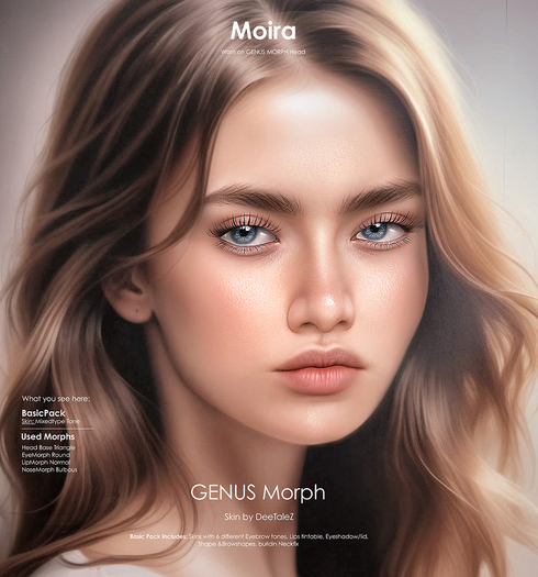 Second Life Marketplace - DeeTaleZ *SKINS - FATPACK* GENUS MORPH - Moira - ALL TONES